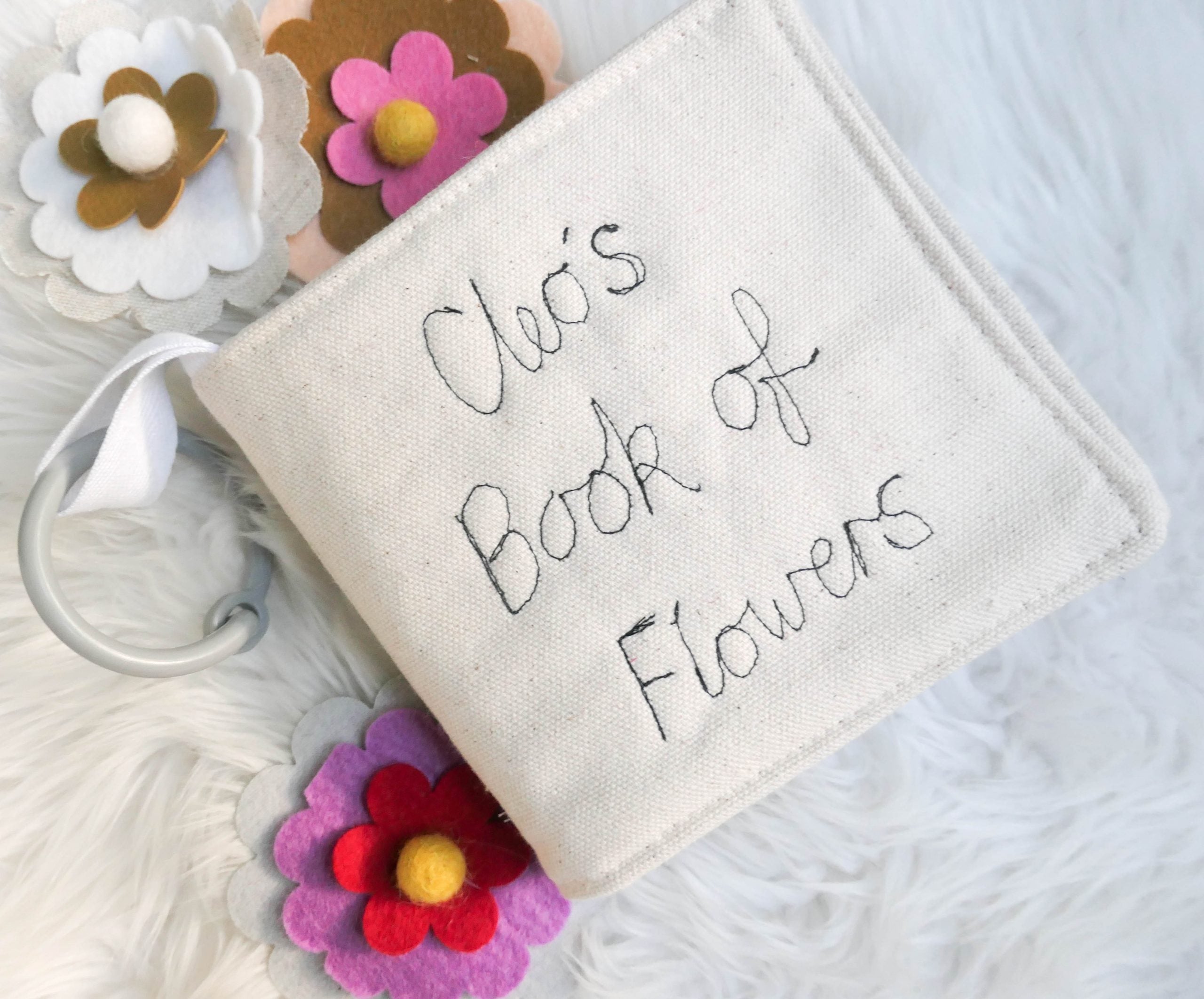 Personalized Fabric Flower Quiet Book - Book of Flowers - Handmade for ...